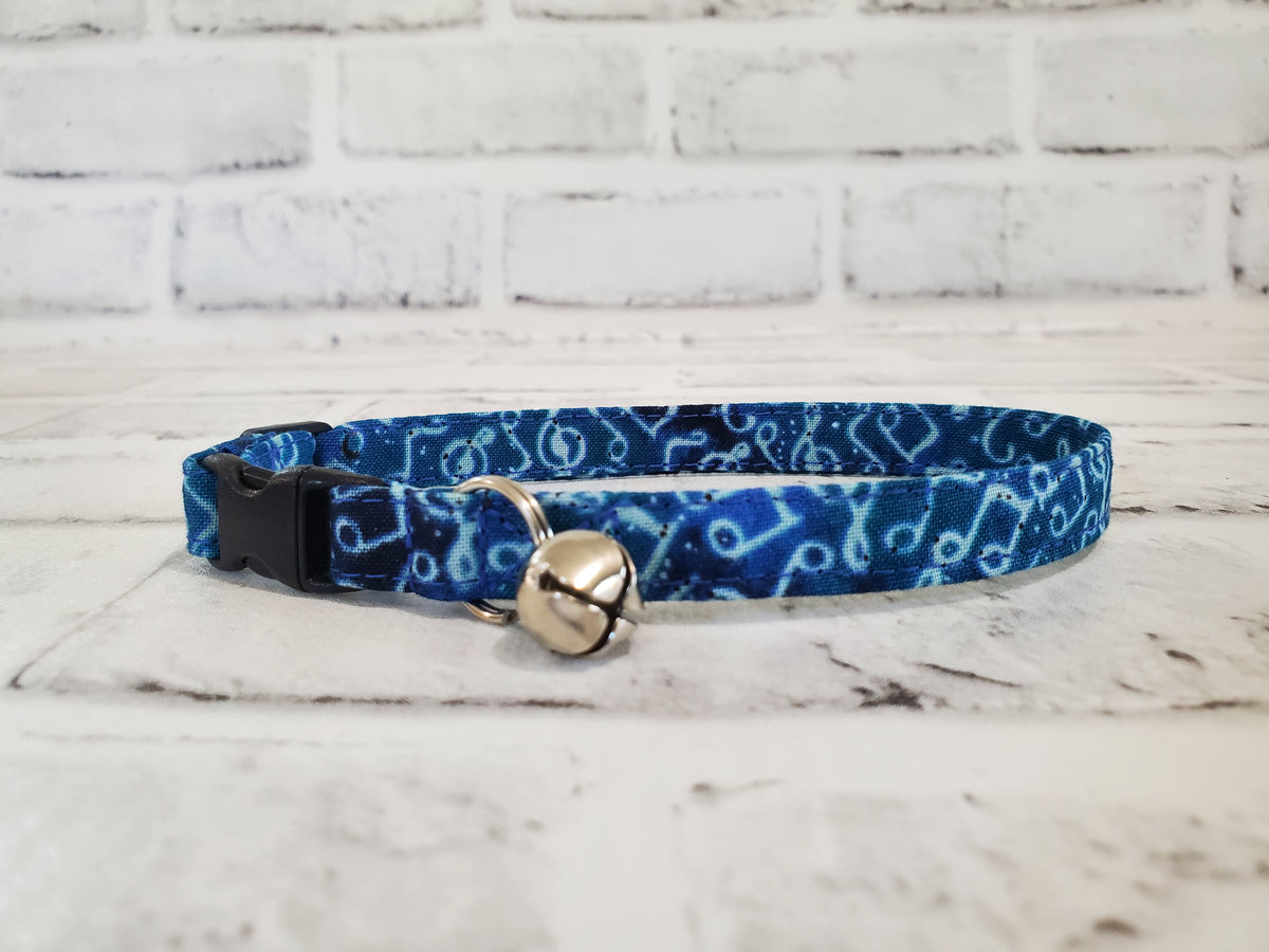 Music Notes 3/8" Cat Collar – GREAT DOG DESIGNS